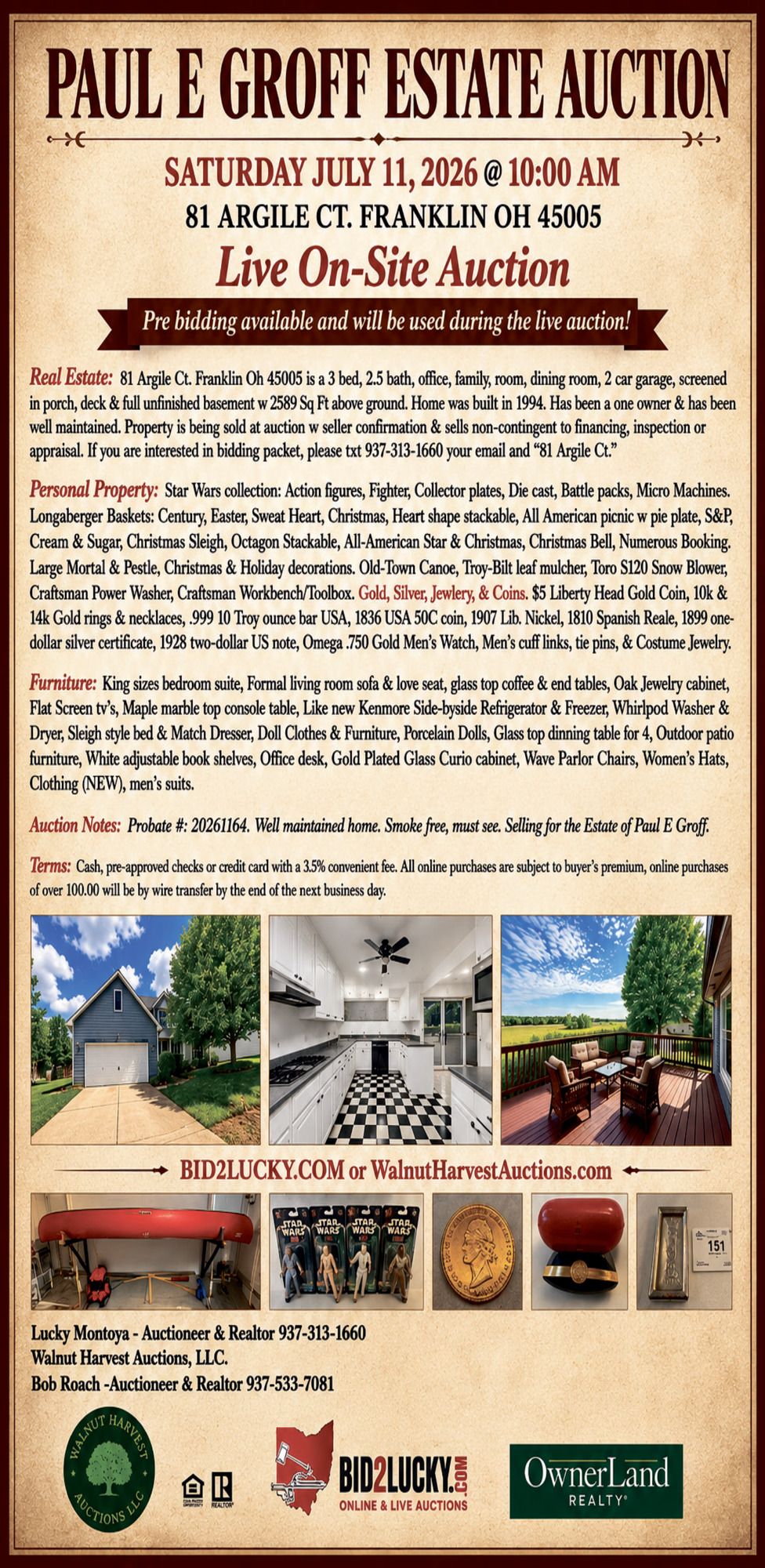 Paule E Groff Estate Auction, Lucky Montoya & Bob Roach, West ...