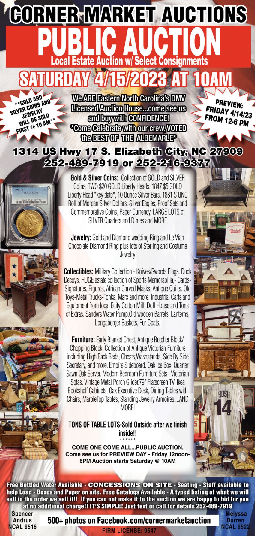 Public Auction, Corner Market Auctions