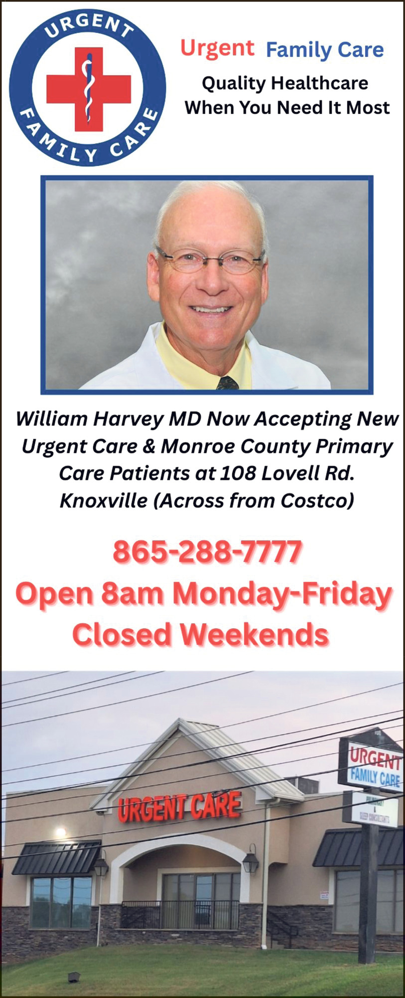 Urgent Care & Monroe County Primary Care, Urgent Family Care