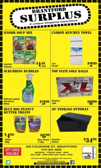 A Unique Shopping Experience, Brantford Surplus, Brantford, ON