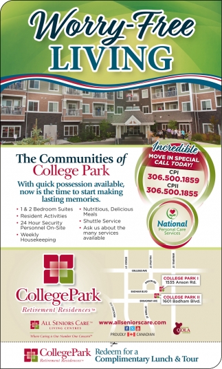 Worry-Free Living, CollegePark Retirement Residence - All Seniors Care ...
