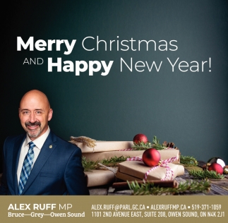 Merry Christmas And Happy New Year!, Alex Ruff MP, Owen Sound, ON
