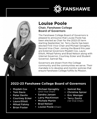 Louise Poole, Fanshawe College - Simcoe/Norfolk Regional Campus, Simcoe, ON
