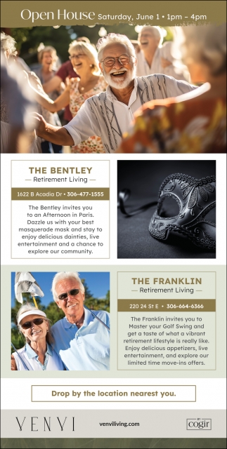 Open House, Venvi Senior Living, Saskatoon, SK